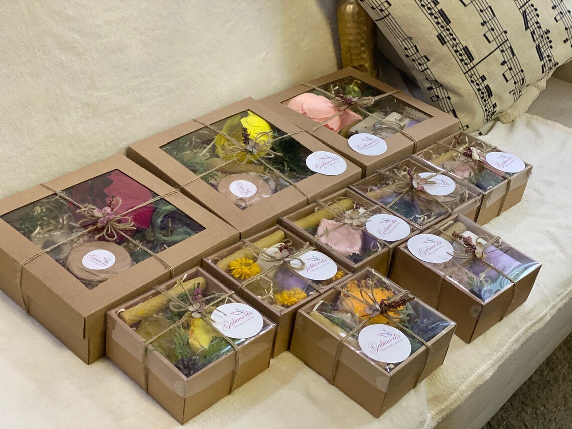 Natural and Organic Gift Set of 3 One Soy Candle One Beewax - Etsy