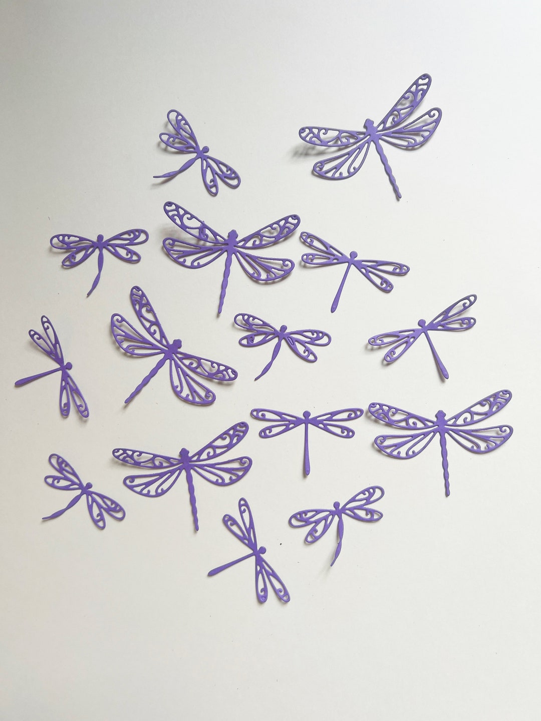 30 Pcs. Paper Dragonflies Die Cut| Paper DRAGONFLY| Paper Confetti ...