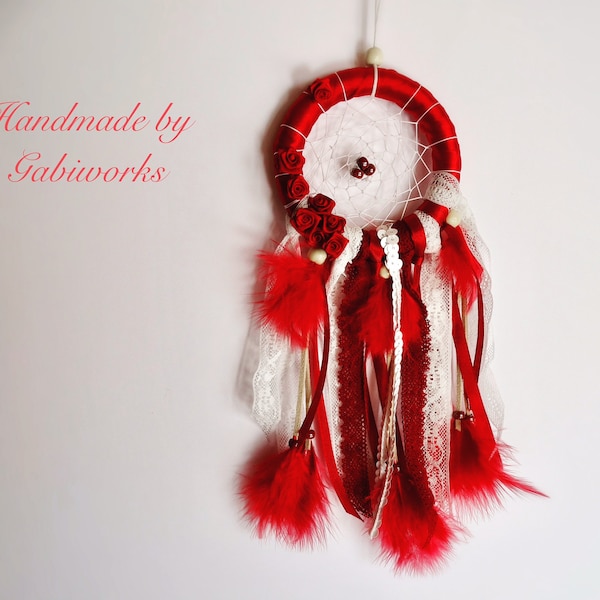 Red Dreamcatcher - Etsy