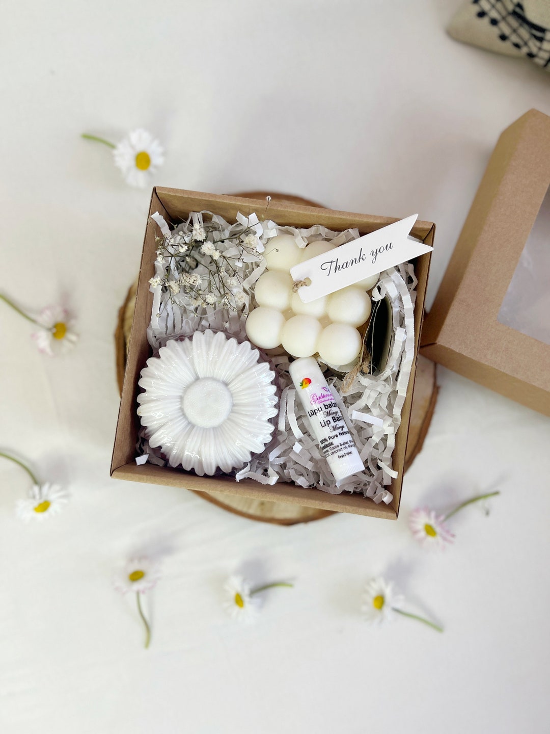 Gift Set of 3 | One SOY Candle, One Lip Balm, Natural Shea Butter, Aloe ...