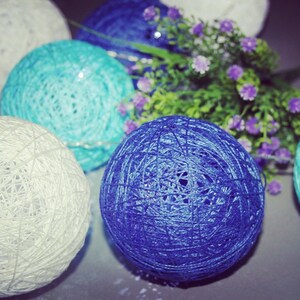 LED 20/10 MIX Handmade Cotton Light Balls, Cotton Balls String, Kid ...