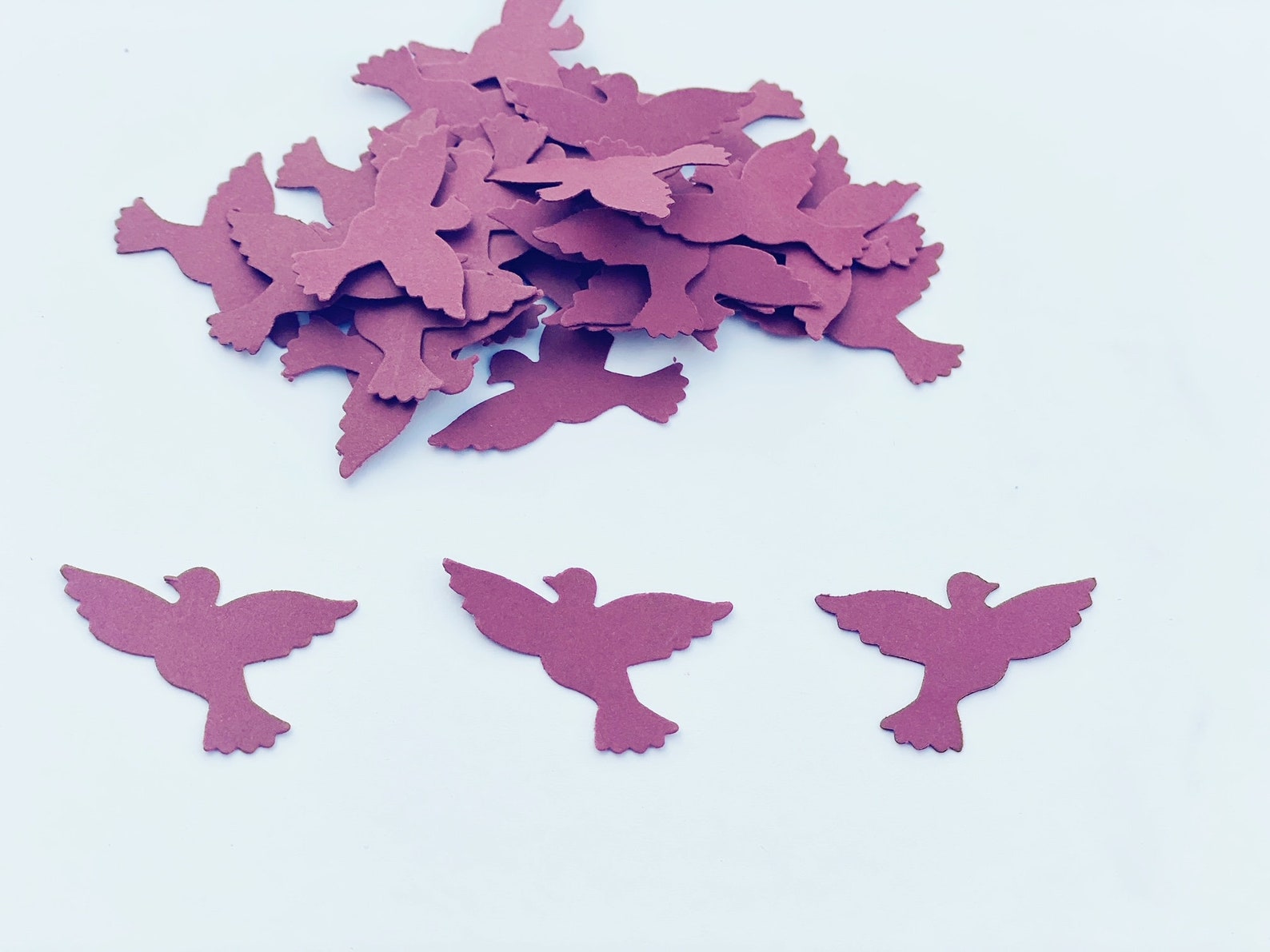 Dove Paper Punch, Dove Paper Die Cut, White and Red Doves, Paper ...