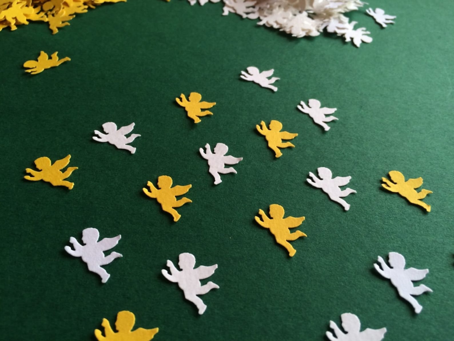 Angels Paper Punch Angles Paper Die Cut Paper Yellow White - Etsy