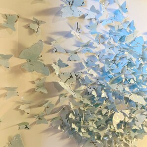 Light Blue Butterfly Heart 3D Paper Art, Handmade Wall Decor - Etsy