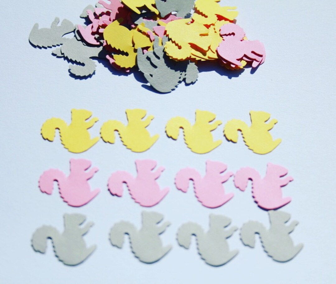 100 Squirrel Die Cut, Pink Paper SQUIRRELS, Paper Confetti, Squirrels ...