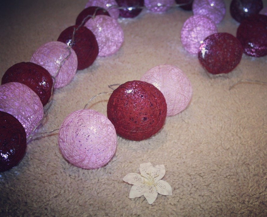 LED 20/10 MIX Handmade Cotton Light Balls Cotton Balls - Etsy