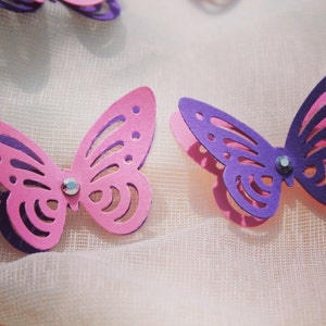 Purple and Pink Butterflies/ Paper Butterflies/ Butterflies DIE CUT ...