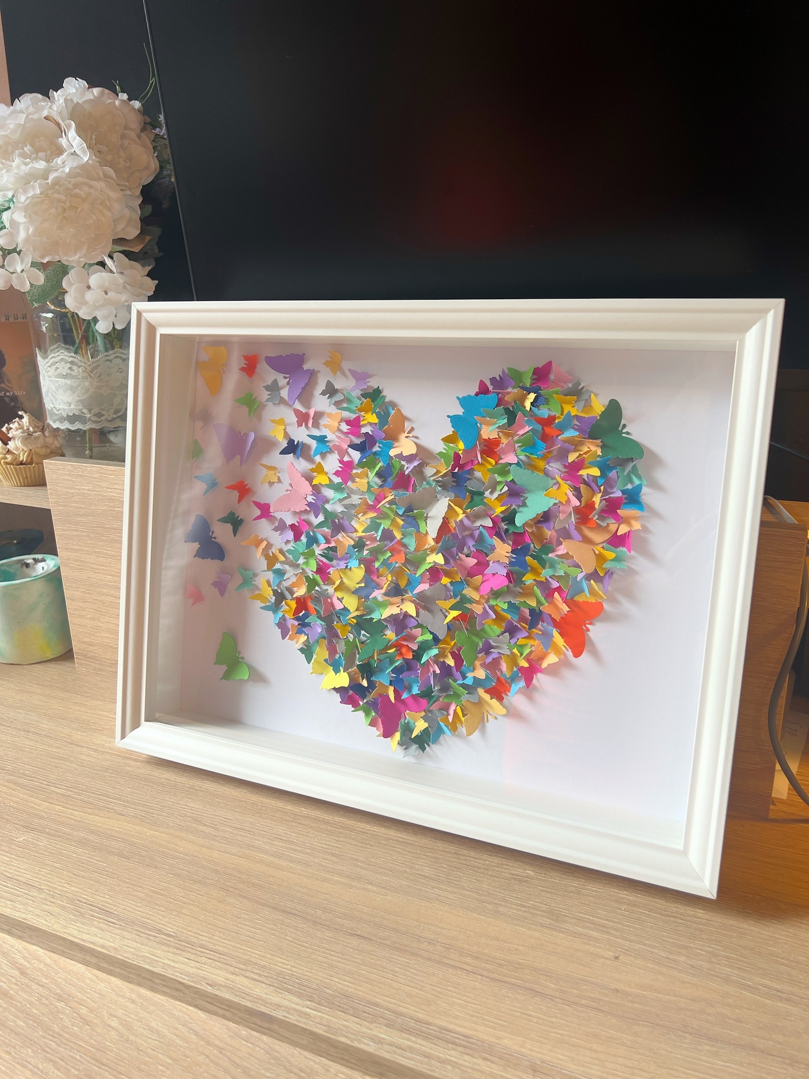 Multimix Butterflies Heart Art/ Wall ART/ 3D Paper Art/ Handmade Décor ...