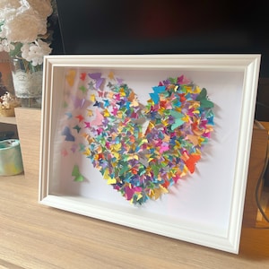 Multimix Butterflies Heart Art/ Wall ART/ 3D Paper Art/ Handmade Décor ...