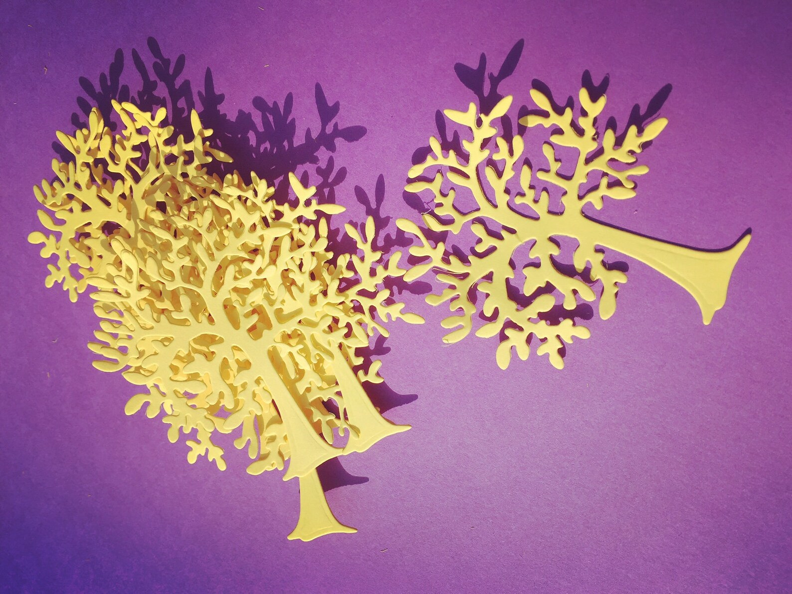 30 Pcs. Yellow TREE Die Cut Paper Tree Paper Confetti Tree | Etsy