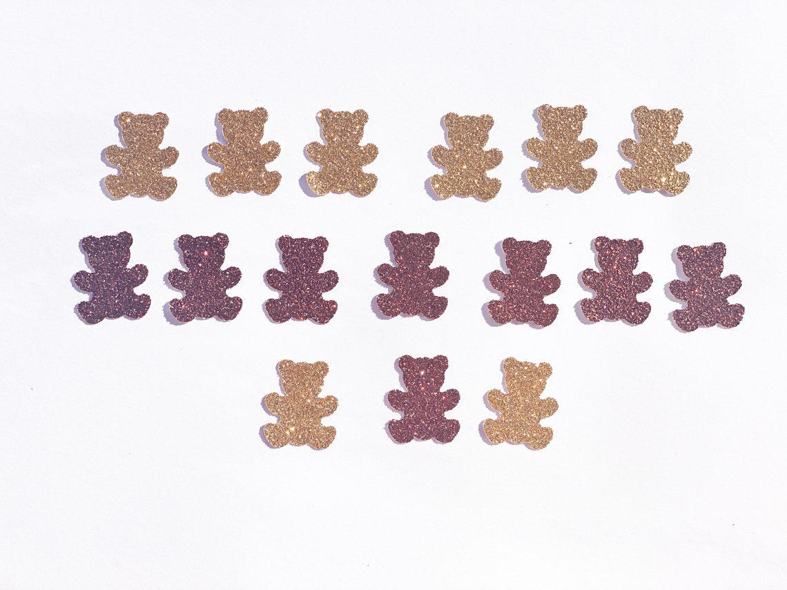 50 Pieces Glitter Teddy BEAR Die Cut, Glitter Paper BEARS, Paper ...