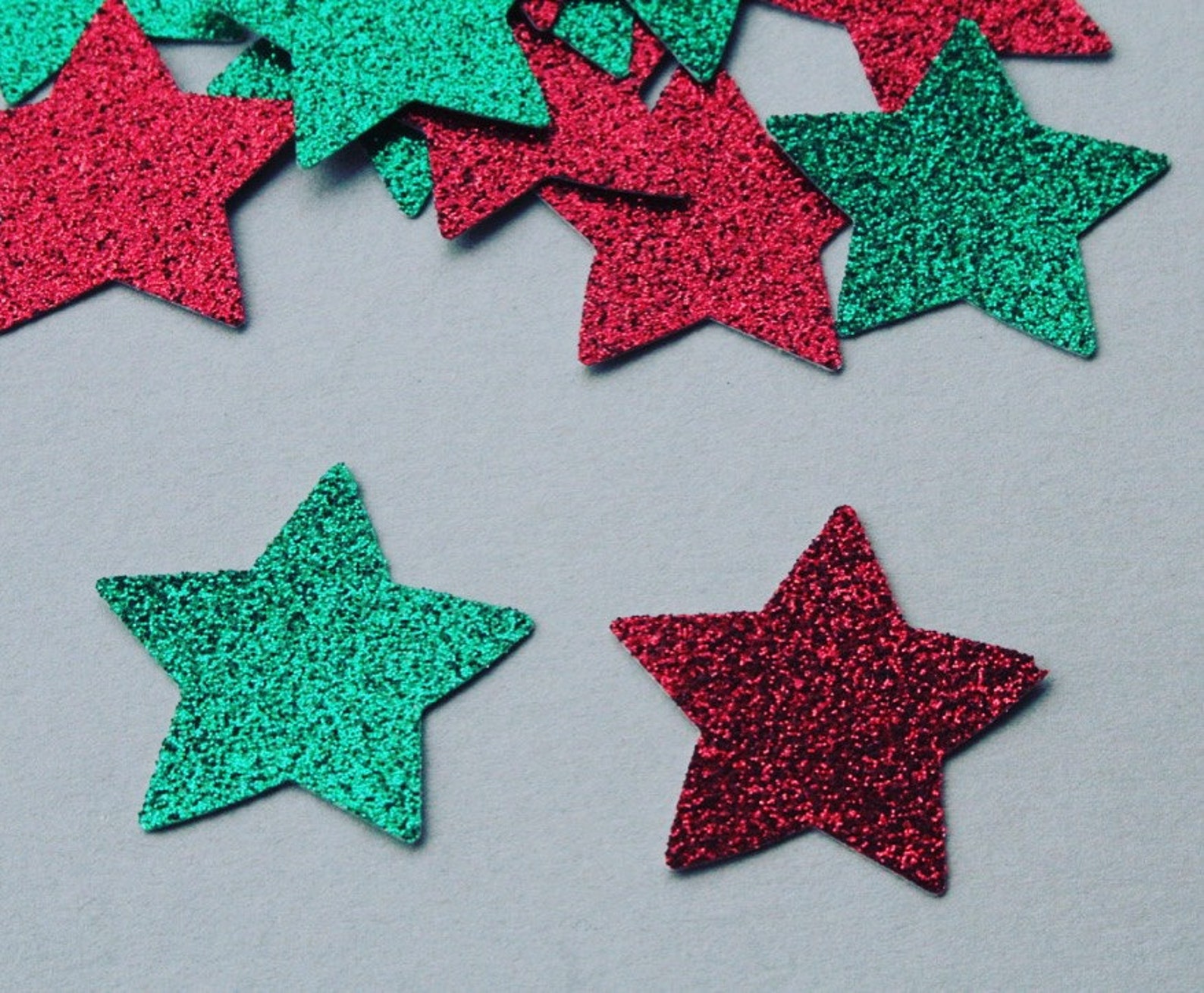 50 Glitter Stars Die Cut Glitter STARS Paper Confetti - Etsy