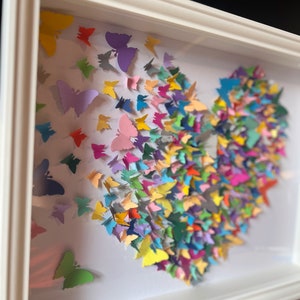 Multimix Butterflies Heart Art/ Wall ART/ 3D Paper Art/ Handmade Décor ...
