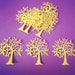 30 Pcs. Yellow TREE Die Cut Paper Tree Paper Confetti Tree - Etsy
