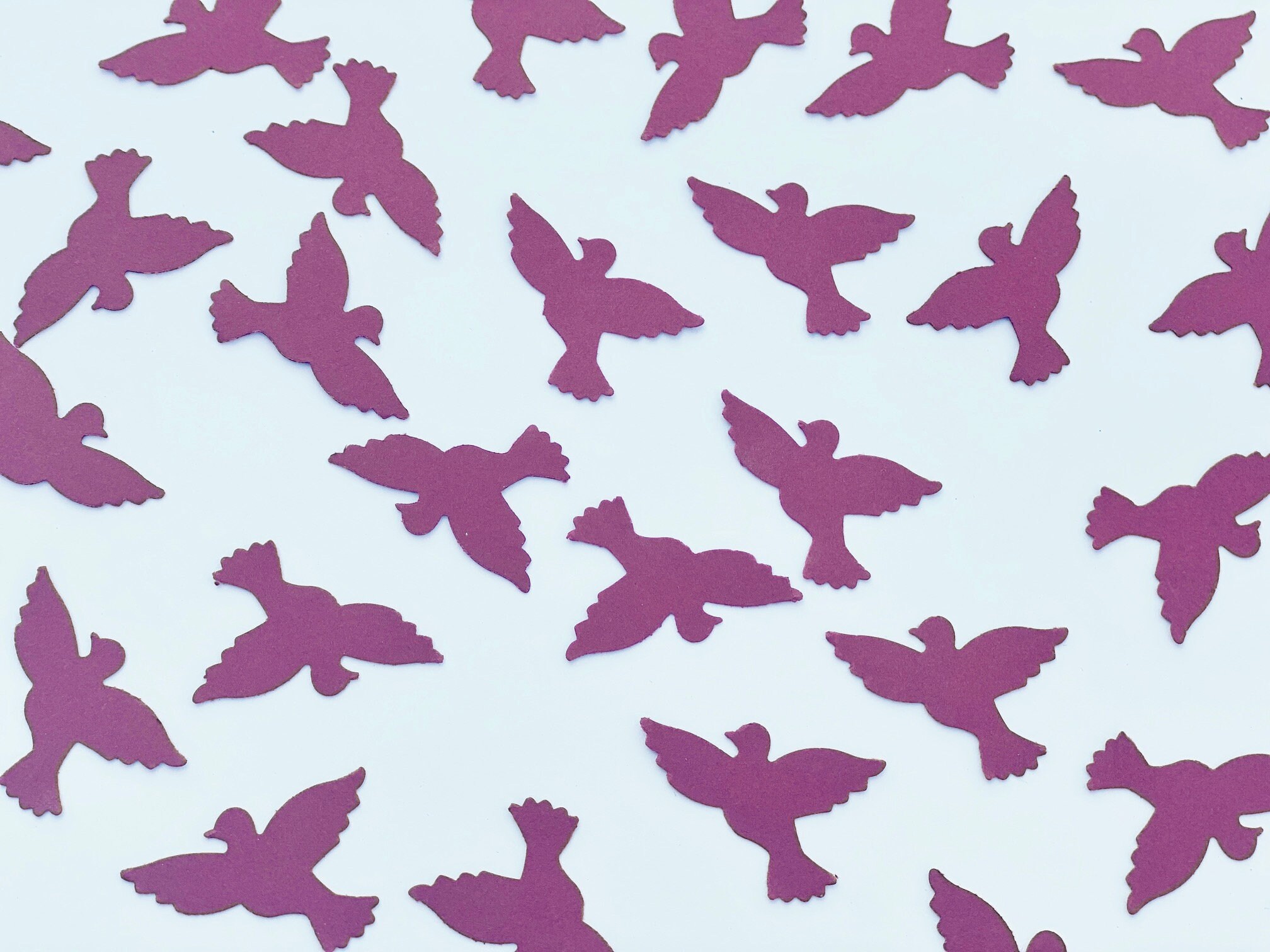 Dove Paper Punch, Dove Paper Die Cut, White and Red Doves, Paper ...