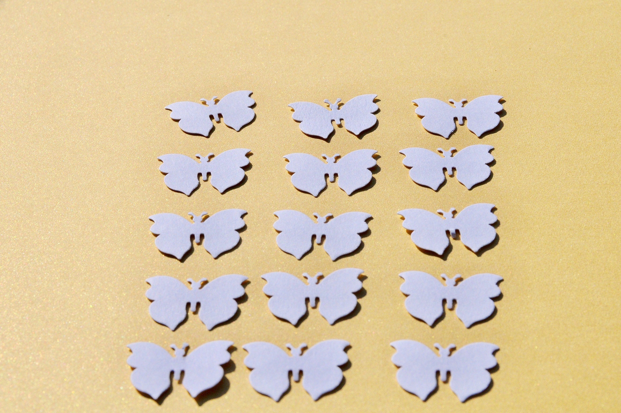 WHITE Butterflies Die Cut, Paper BUTTERFLIES, Paper Confetti ...