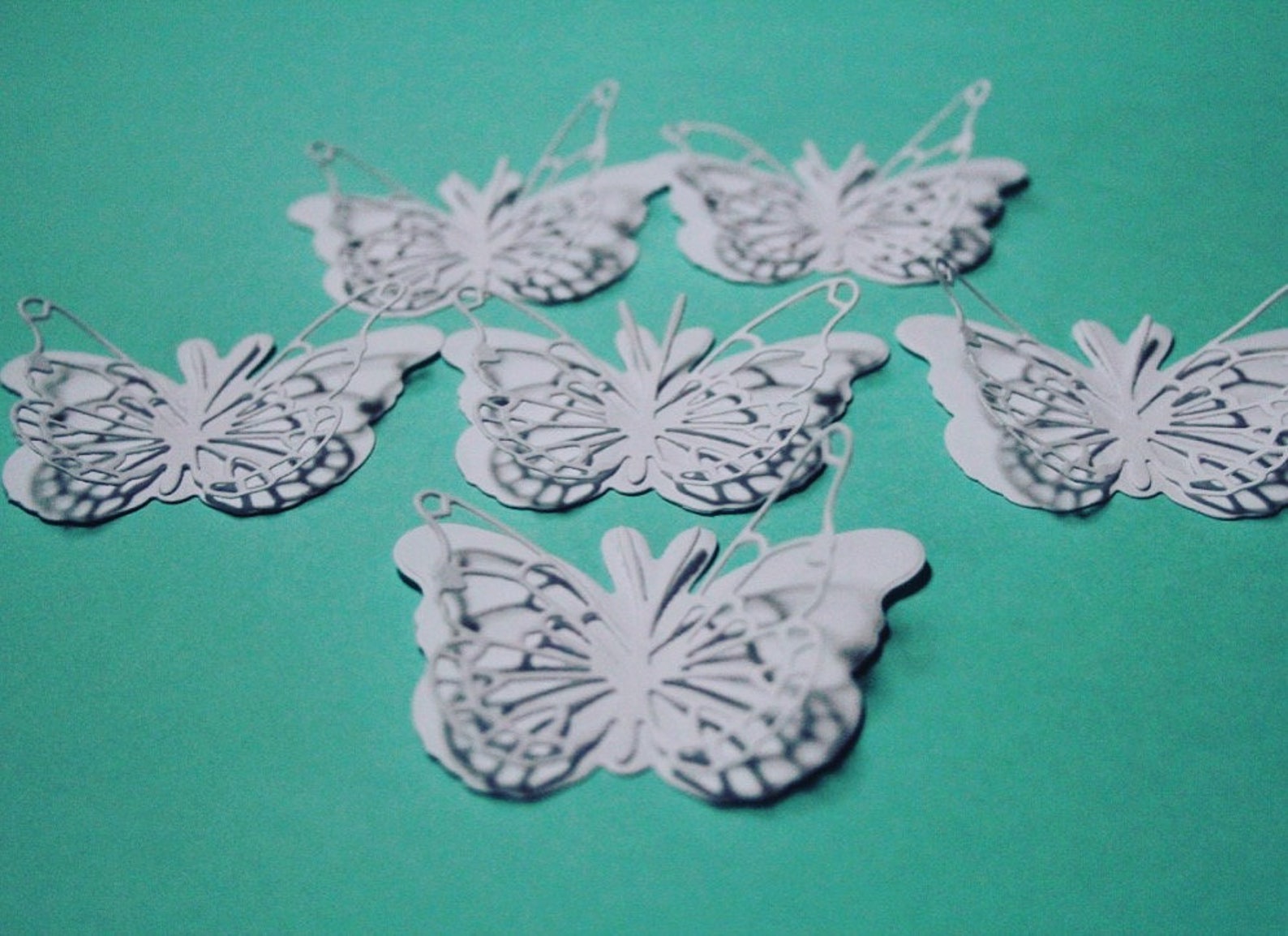 WHITE “ 30 Butterflies/ Paper Butterflies/ Butterflies DIE CUT/ Paper ...