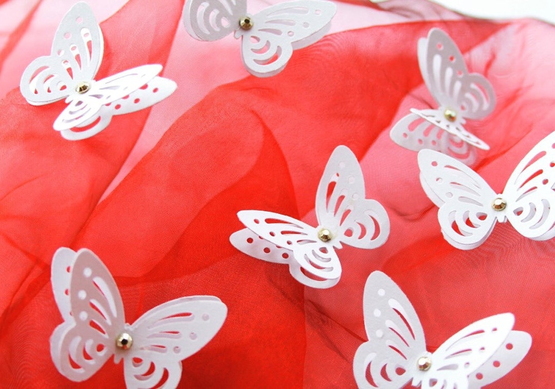 White Butterflies/ Paper Butterflies/ Butterflies DIE CUT/ Paper ...