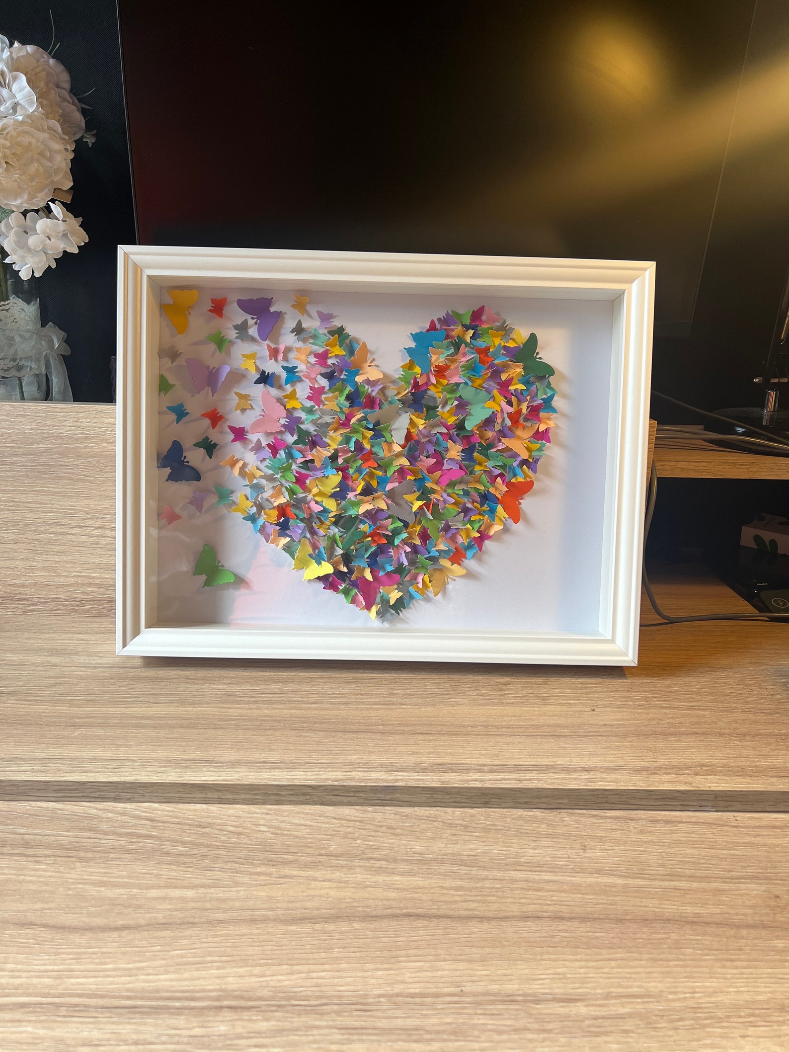 Multimix Butterflies Heart Art/ Wall ART/ 3D Paper Art/ Handmade Décor ...