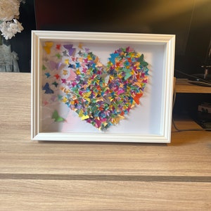 Multimix Butterflies Heart Art/ Wall ART/ 3D Paper Art/ Handmade Décor ...
