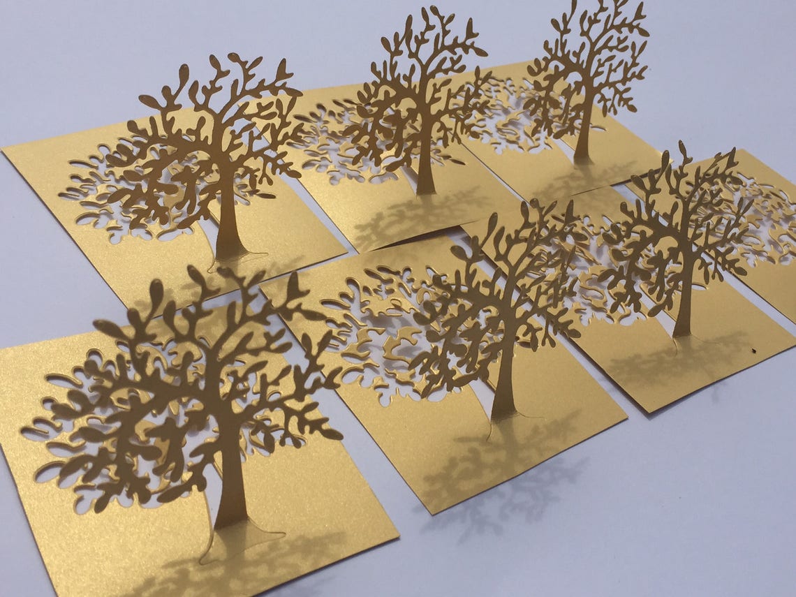 30 Psc. Matt Gold Tree Table Decoration Wedding Table Décor | Etsy