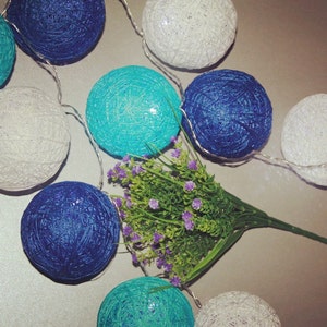 LED 20/10 MIX Handmade Cotton Light Balls, Cotton Balls String, Kid ...