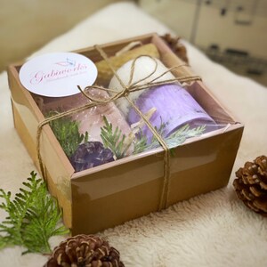 Natural and Organic Gift Set of 3 | One Soy Candle, One Beewax Candle ...