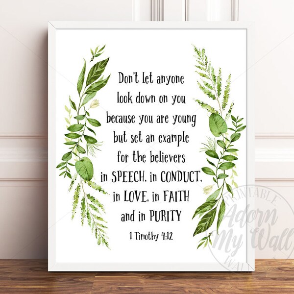 1 Timothy 4 12 - Etsy