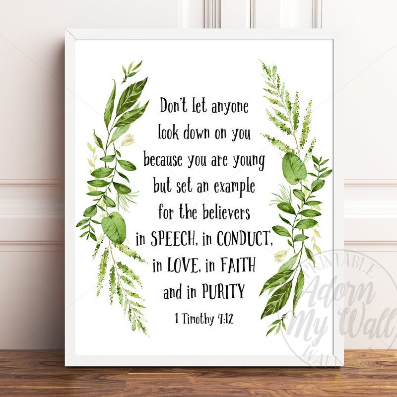 1 Timothy 4 12 - Etsy
