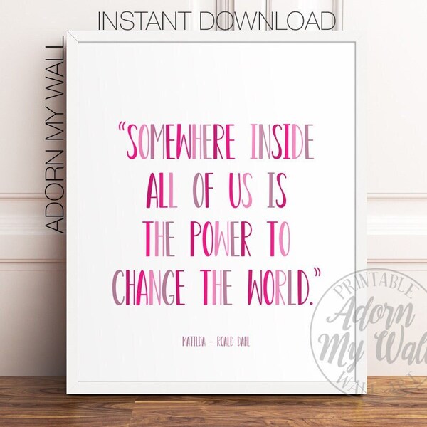 Matilda Quote Nursery - Etsy