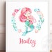 Mermaid Name Sign, Custom Name Sign, Personalized Print, Mermaid ...