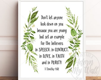 1 Timothy 4 12 - Etsy