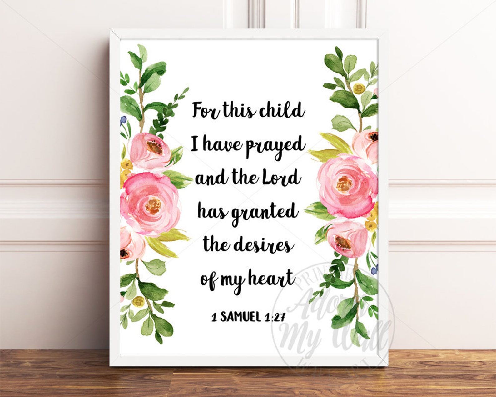 Bible Verse for Baby Girl Christian Nursery Decor Nursery - Etsy