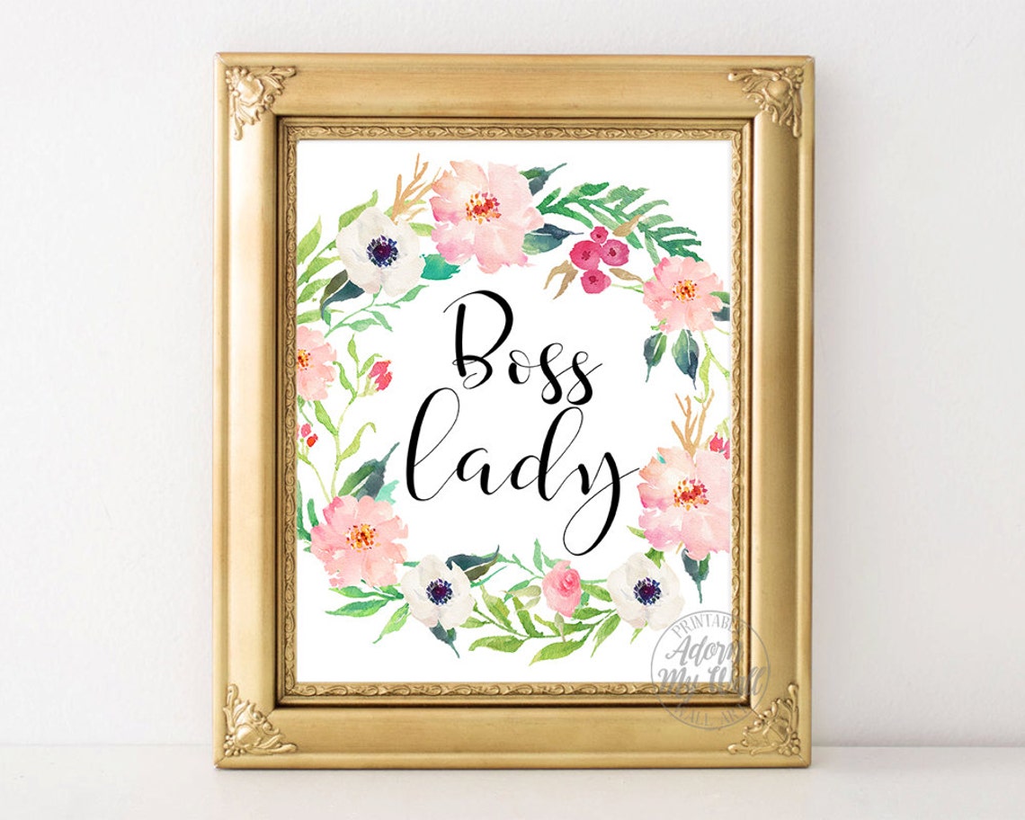 Boss Lady Printable Girl Boss Gift For Office Decor Wall | Etsy