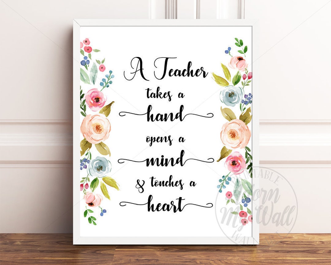 A Teacher Takes A Hand Printable, End of Year Teacher Gifts, Thank You ...