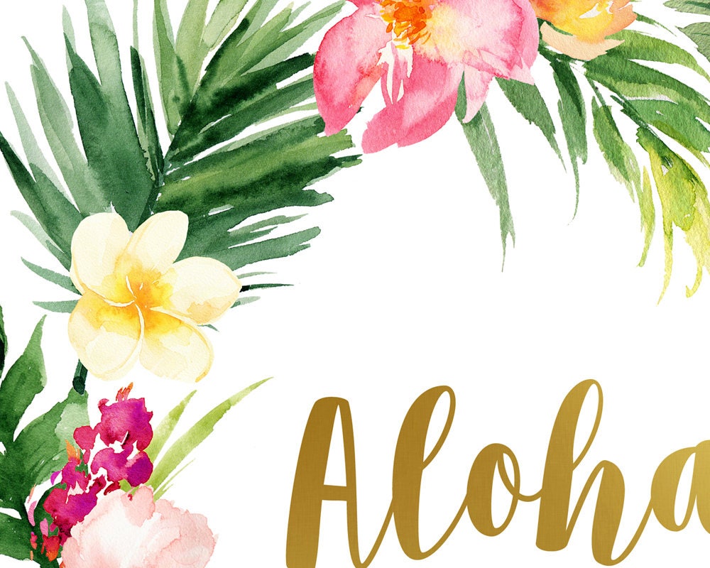 Aloha Aloha Print Aloha Beaches Tropical Print Tropical - Etsy