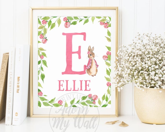 Custom Name Sign Peter Rabbit Nursery Name Sign Customized | Etsy