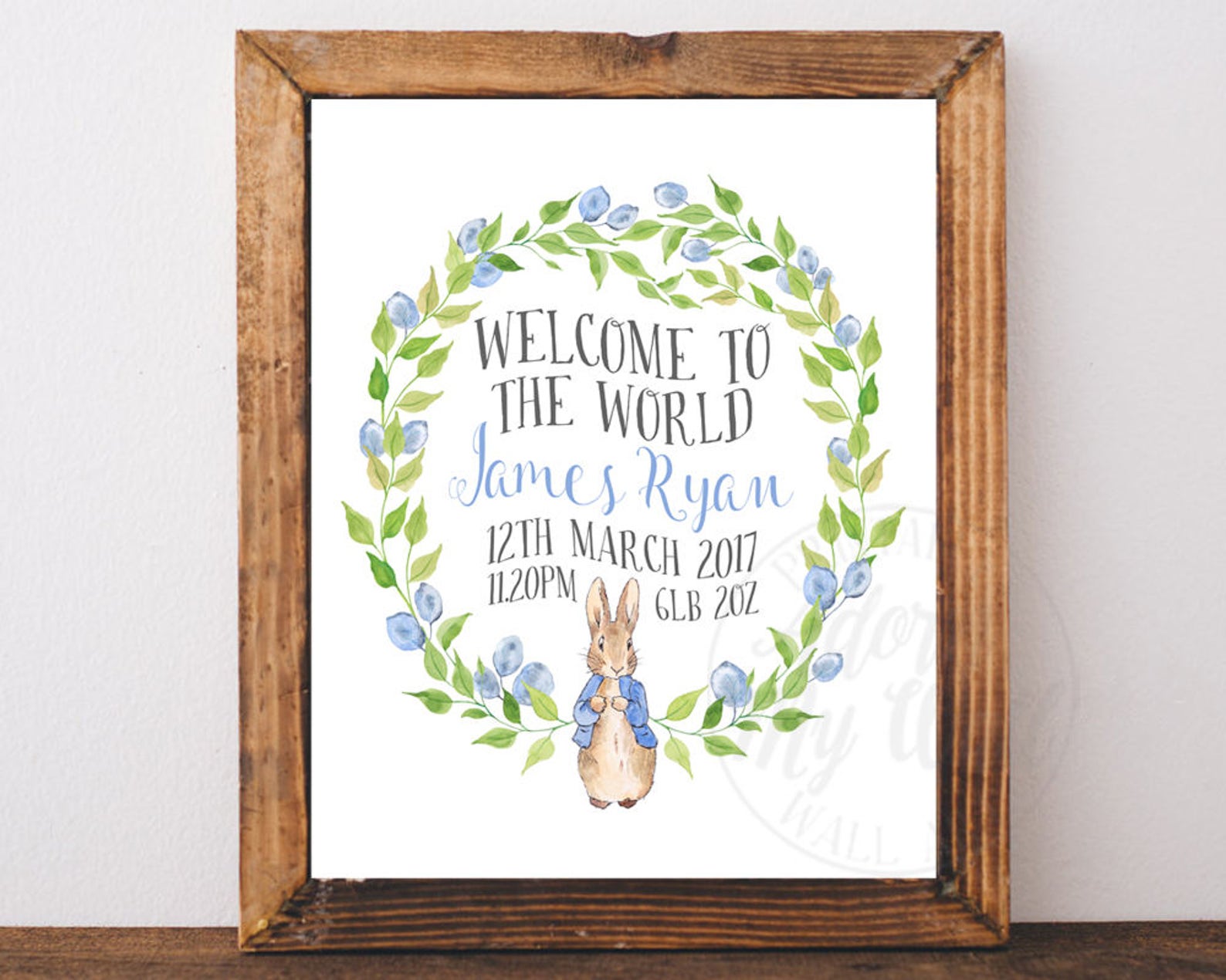 Customized Peter Rabbit Birth Announcement Welcome to the - Etsy UK