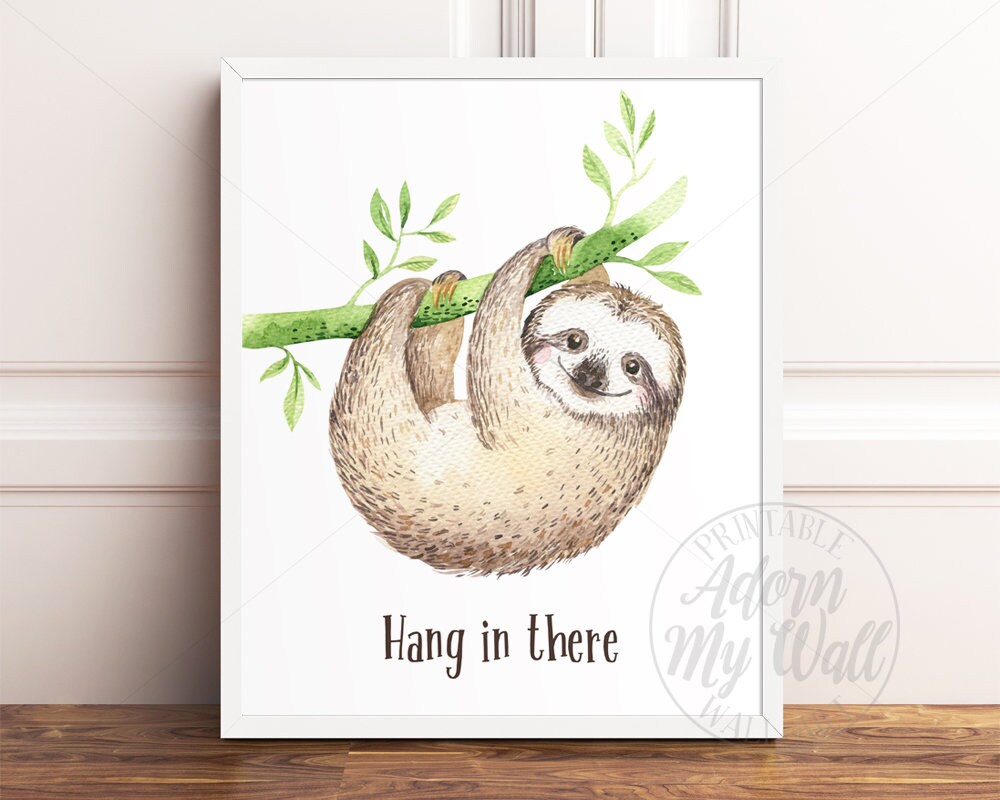 Sloth Prints Sloth Wall Art Sloth Printable Sloth Gift - Etsy UK