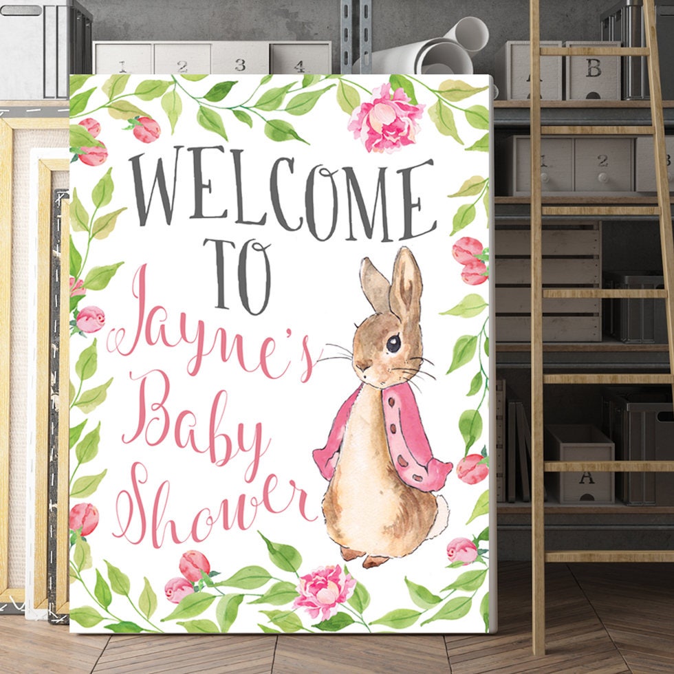 Peter Rabbit Baby Shower Customized Baby Shower Sign Baby - Etsy UK