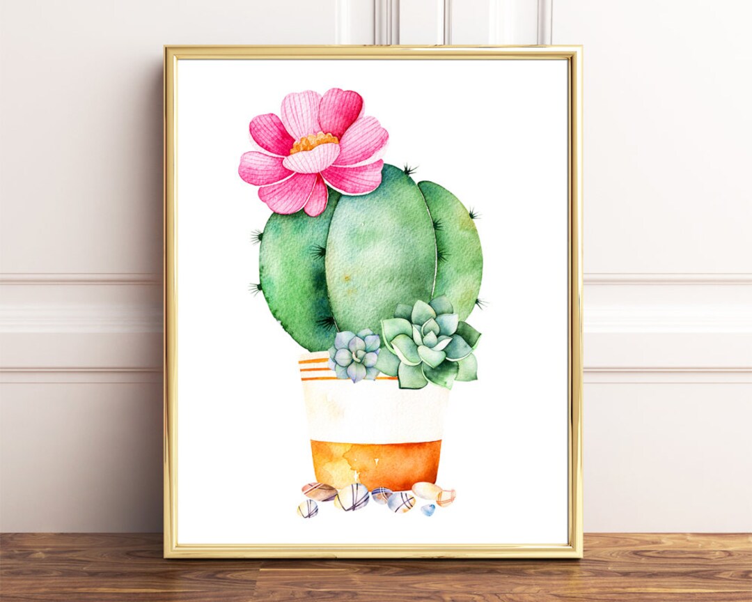 Cacti and Succulents Print, Cacti Print, Succulent Print, Cactus Wall ...