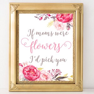 Gift for Mom, Mom Print, Printable, Instant Download, Mom Quote, Floral ...