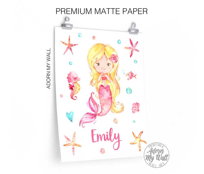Mermaid Name Sign Mermaid Canvas Custom Name Sign | Etsy