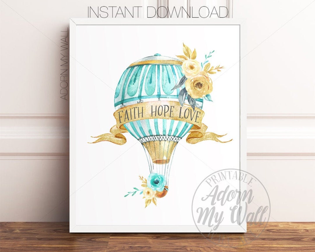 Faith Hope Love Print, Christian Wall Art, Bible Verse Prints, Bible ...