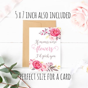 Gift for Mom, Mom Print, Printable, Instant Download, Mom Quote, Floral ...