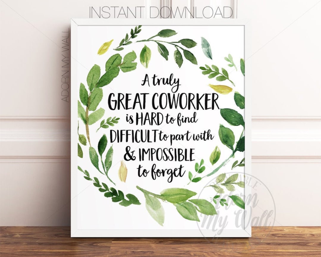 A Truly Great Coworker is Hard to Find, Gift for Coworker, Printable ...