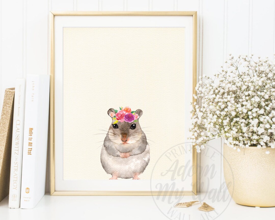 Hamster Print Hamster Poster Baby Hamster Nursery Wall Art - Etsy