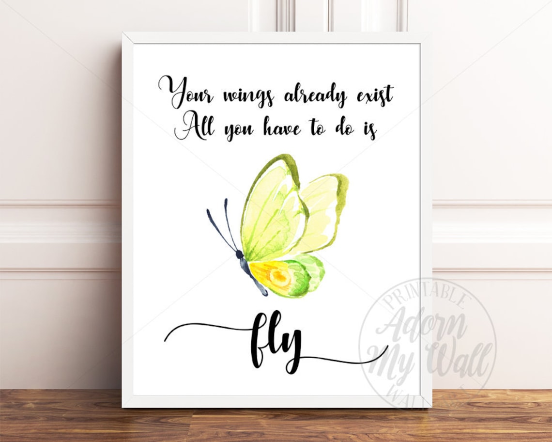 Your Wings Already Exist Butterfly Quote Graduation Gift - Etsy