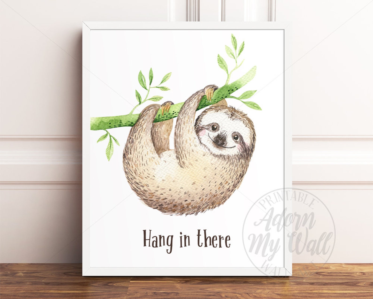 Hang in There Sloth Quote Print Sloth Printable Printable - Etsy UK
