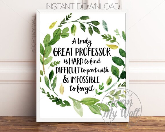 Gift For Professor Printable Professor Gift A Truly Great | Etsy